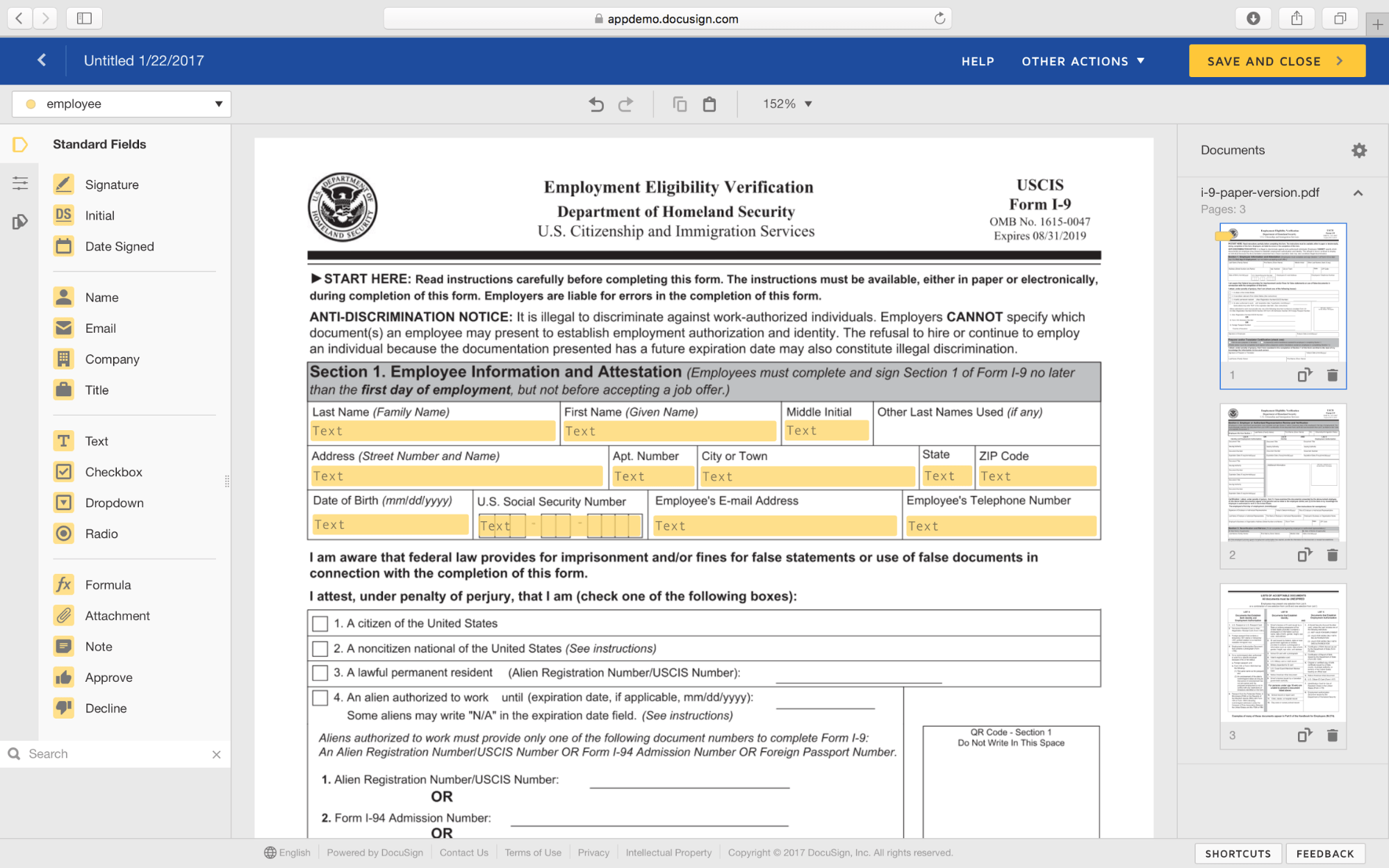 How To Create A Fillable Template In Docusign Image To U