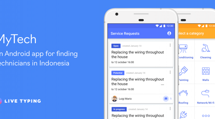 Development and design of the uber-like mobile app MyTech | Live Typing